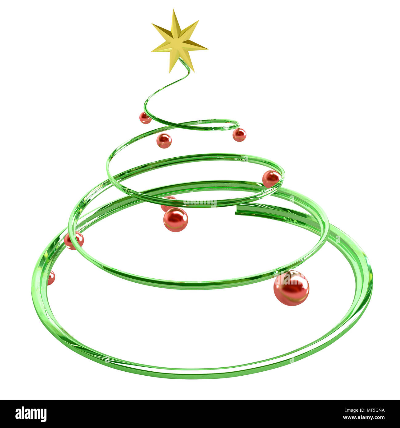 Christmas Tree, 3d shape, isolated Stock Photo - Alamy