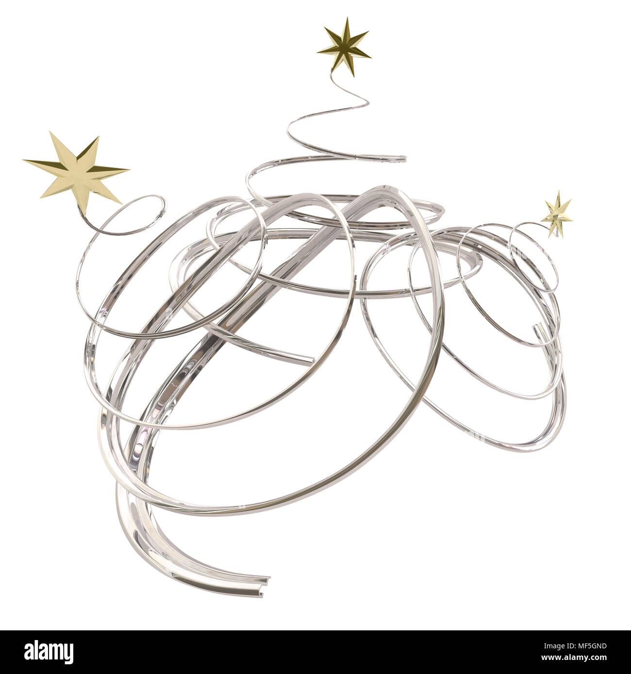 Christmas Tree, 3d shape, isolated Stock Photo - Alamy