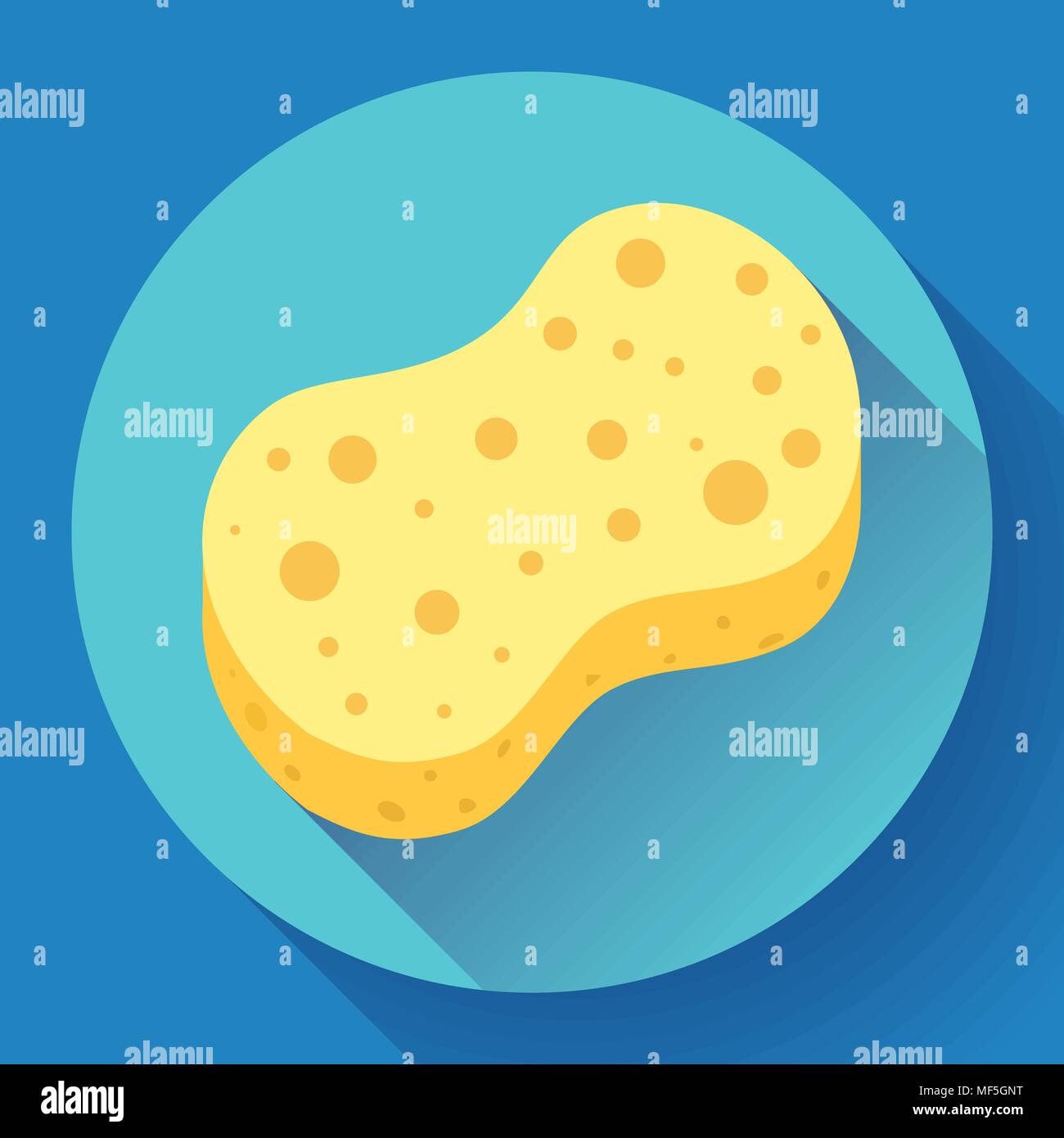 Yellow shower sponge cartoon icon. Illustration for web and mobile ...