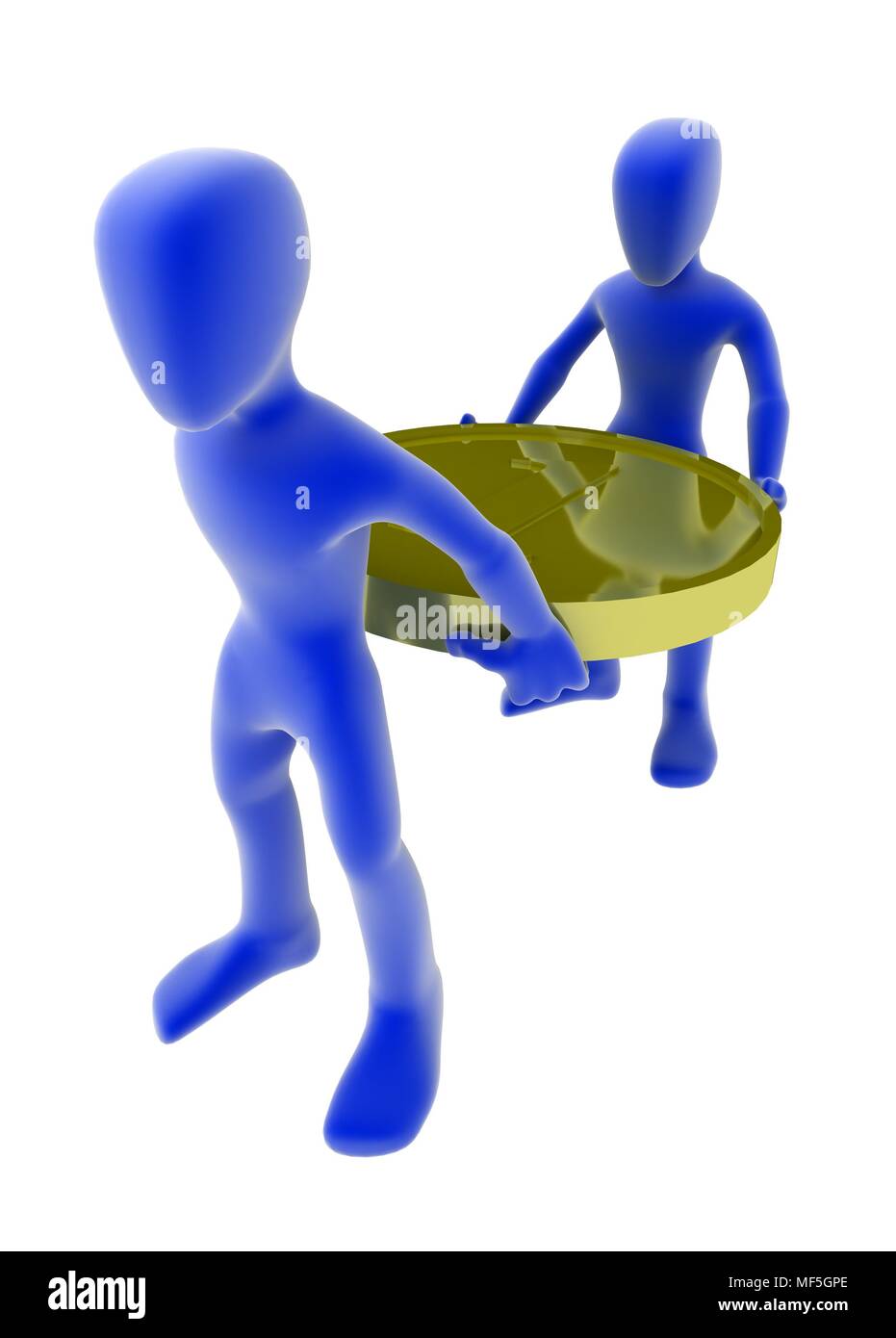 Small blue 3d figures, isolated Stock Photo - Alamy