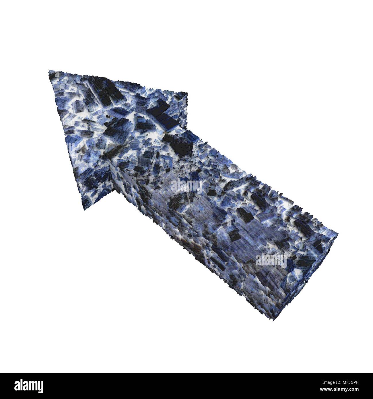 Cold 3d arrow, over white, isolated Stock Photo - Alamy