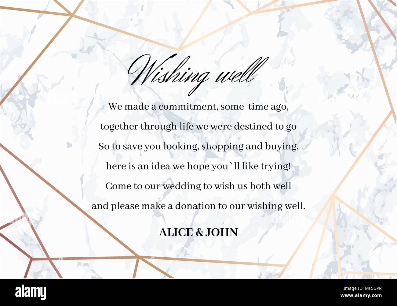 Wedding Well Wishes Card. Geometric design Stock Vector Image & Art - Alamy