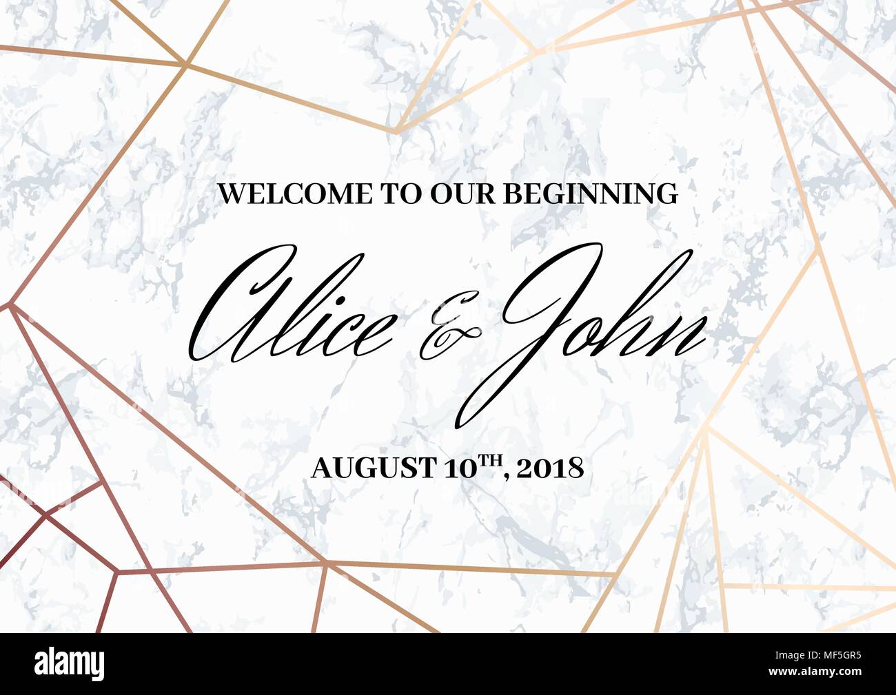 Wedding Welcome Sign Poster. Geometric design Stock Vector Image & Art ...