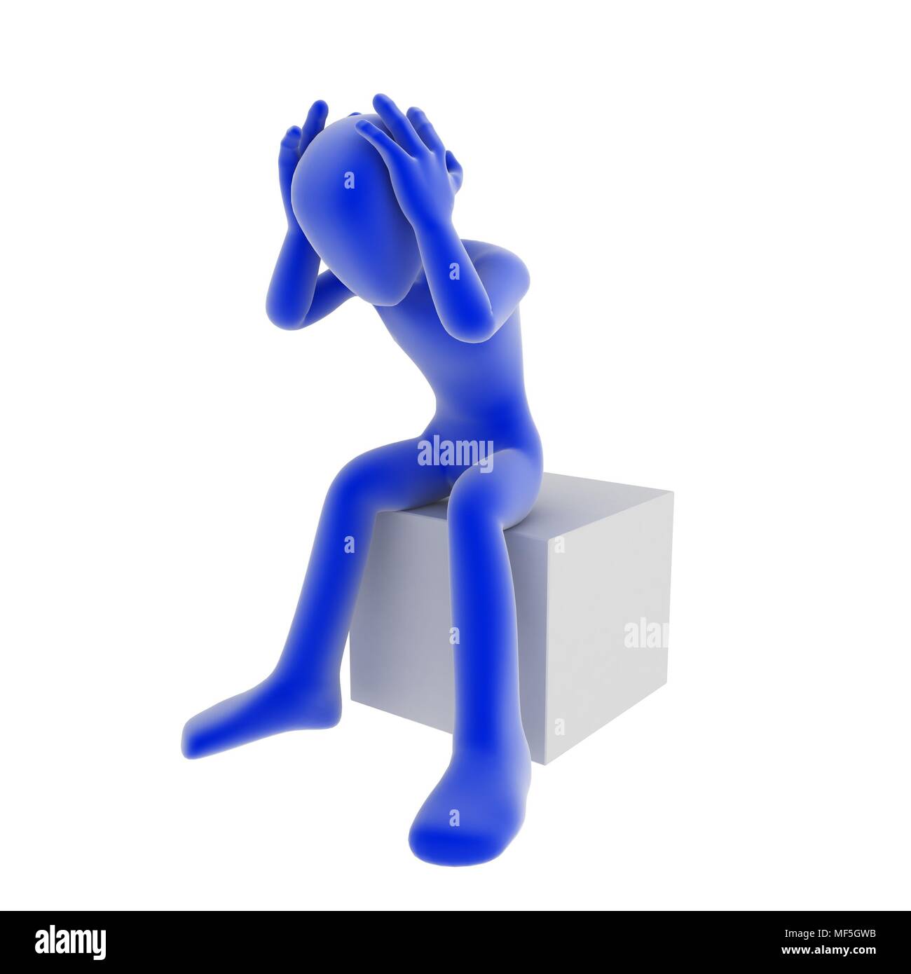 Figure of despair Cut Out Stock Images & Pictures - Alamy