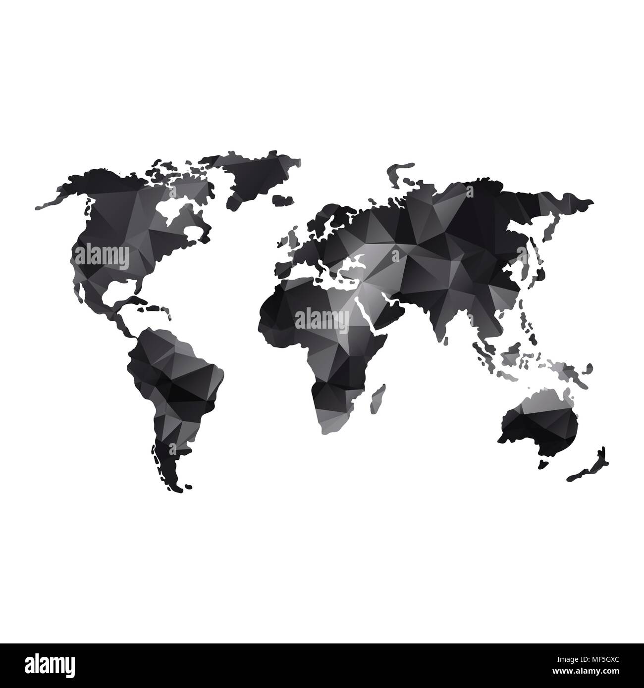 low poly global world map Stock Vector Image & Art - Alamy