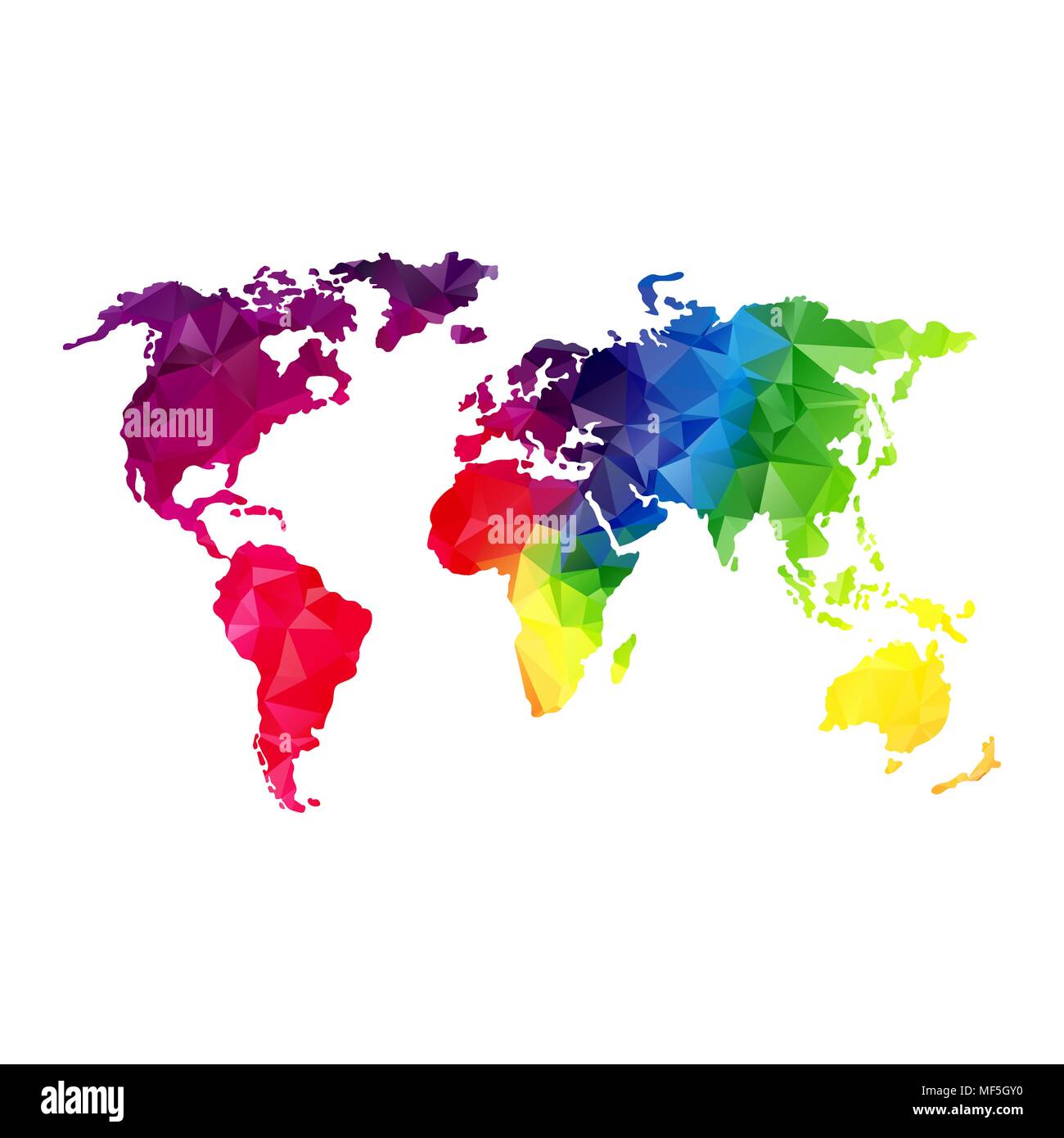 Low poly world map hi-res stock photography and images - Alamy