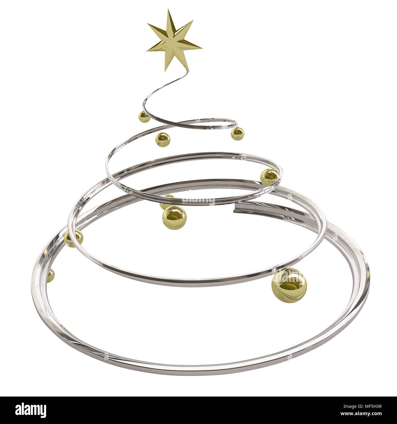 Christmas Tree, 3d shape, isolated Stock Photo - Alamy
