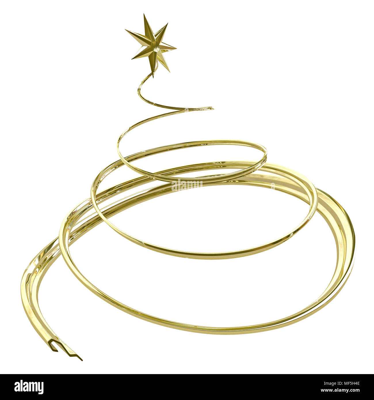 Christmas Tree, 3d shape, isolated Stock Photo - Alamy