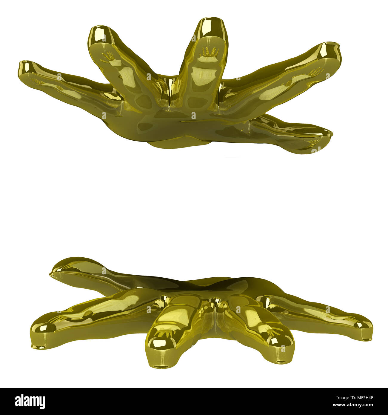 Glass 3d hand frame, isolated Stock Photo - Alamy