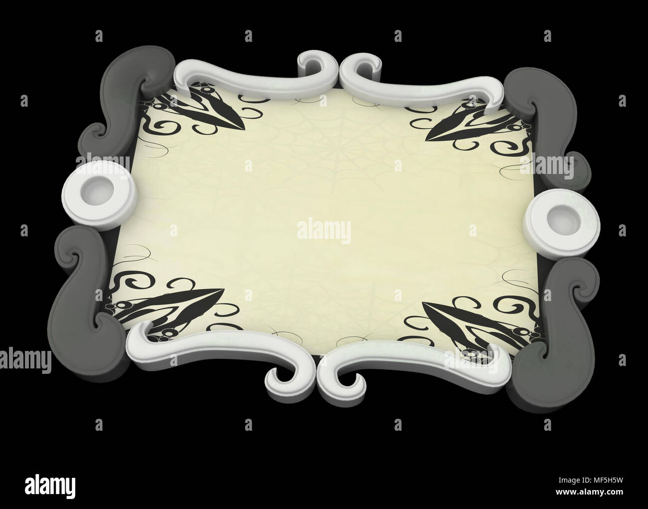 Grey 3d Scroll Sign, isolated Stock Photo - Alamy