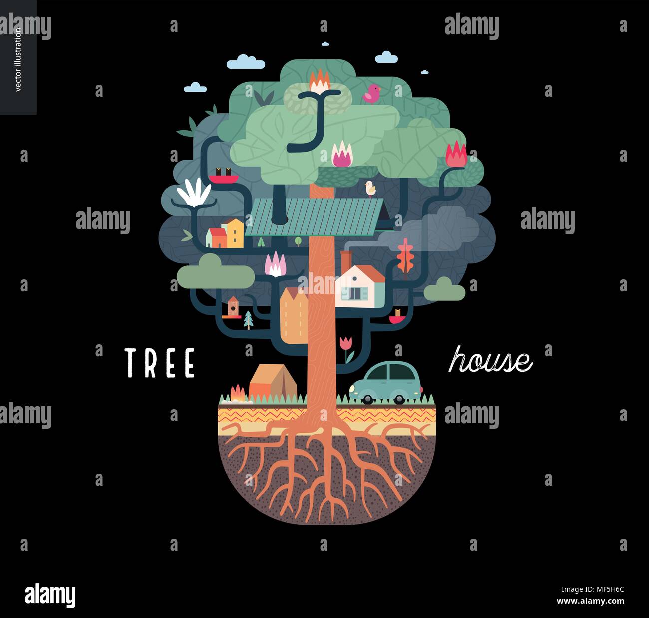 Structure of a tree trunk Stock Vector Images - Alamy