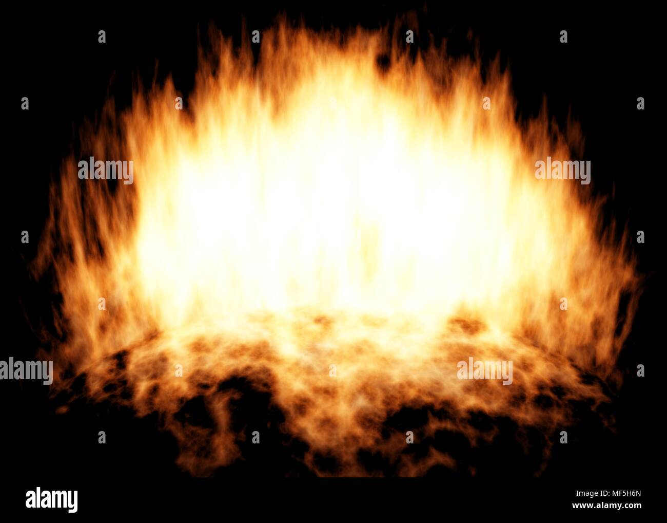 3d flame source close-up, black background Stock Photo - Alamy