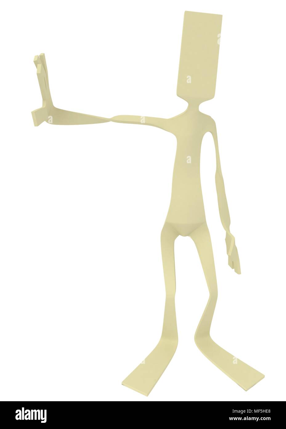 Flat 3d cartoon figure, isolated Stock Photo - Alamy