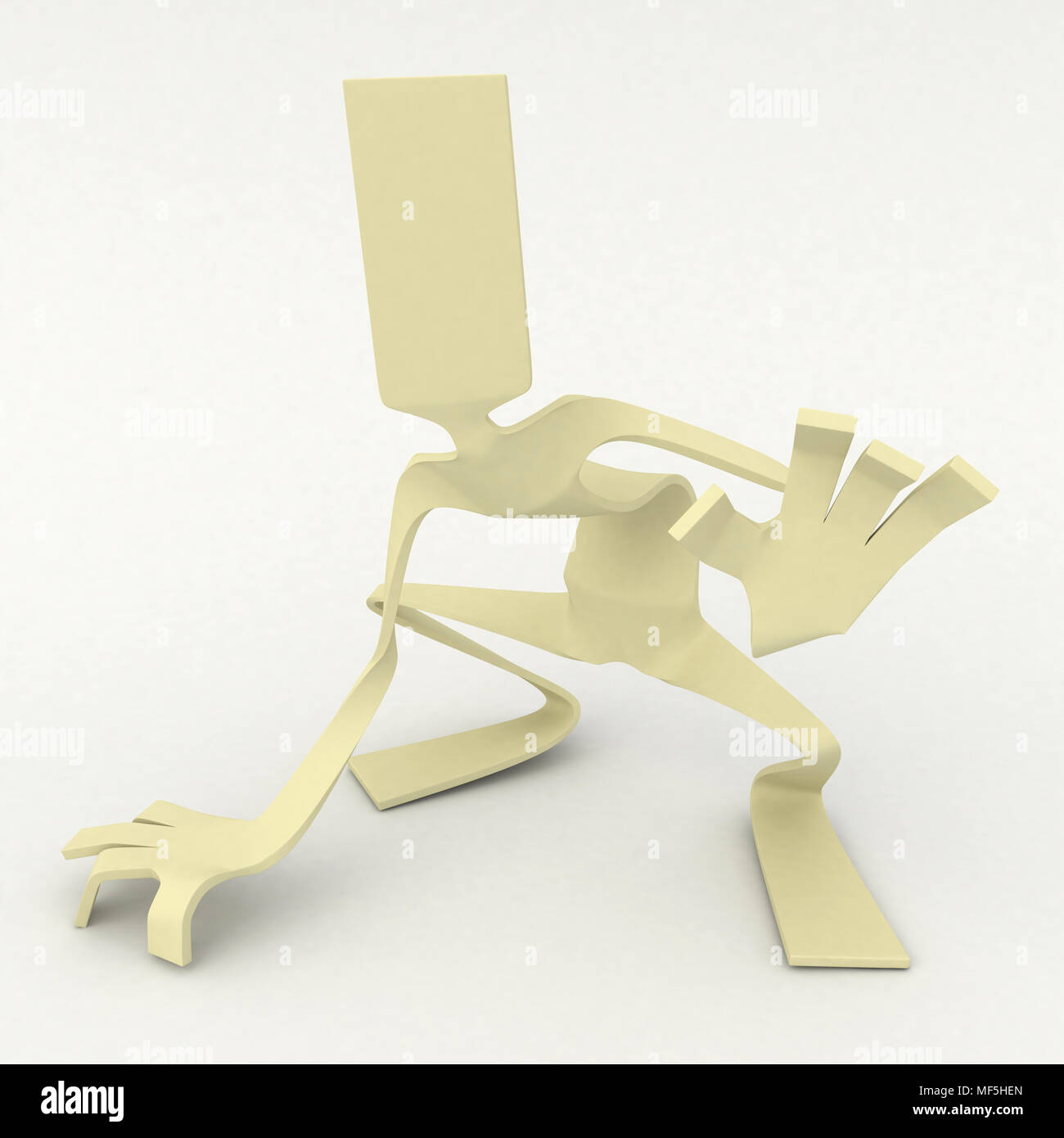 Flat 3d cartoon figure, isolated Stock Photo - Alamy