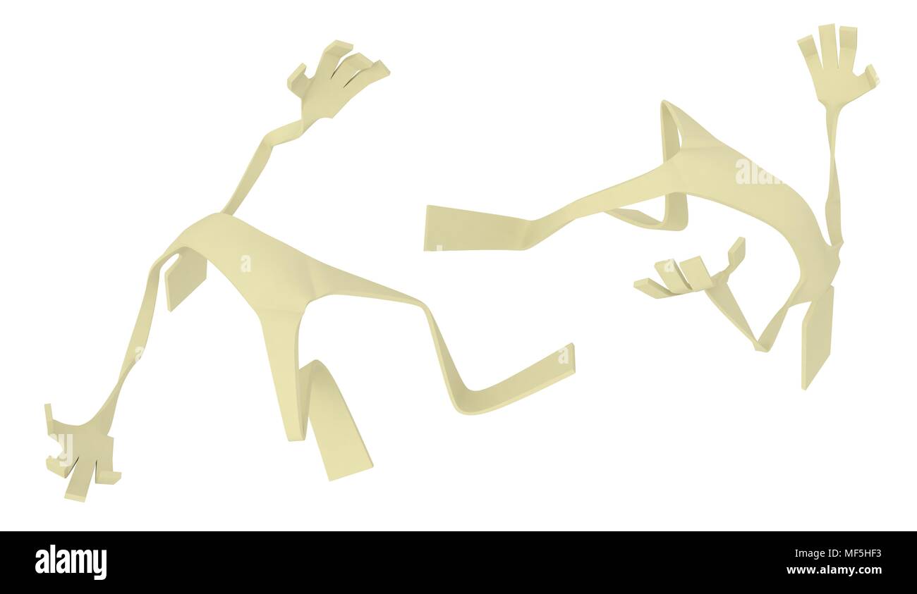 Flat 3d cartoon figure, isolated Stock Photo - Alamy