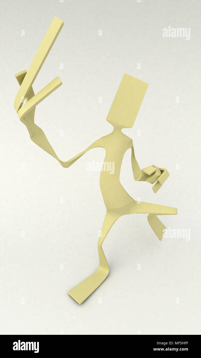 Flat 3d cartoon figure, isolated Stock Photo - Alamy