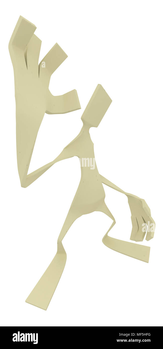 Flat 3d cartoon figure, isolated Stock Photo - Alamy