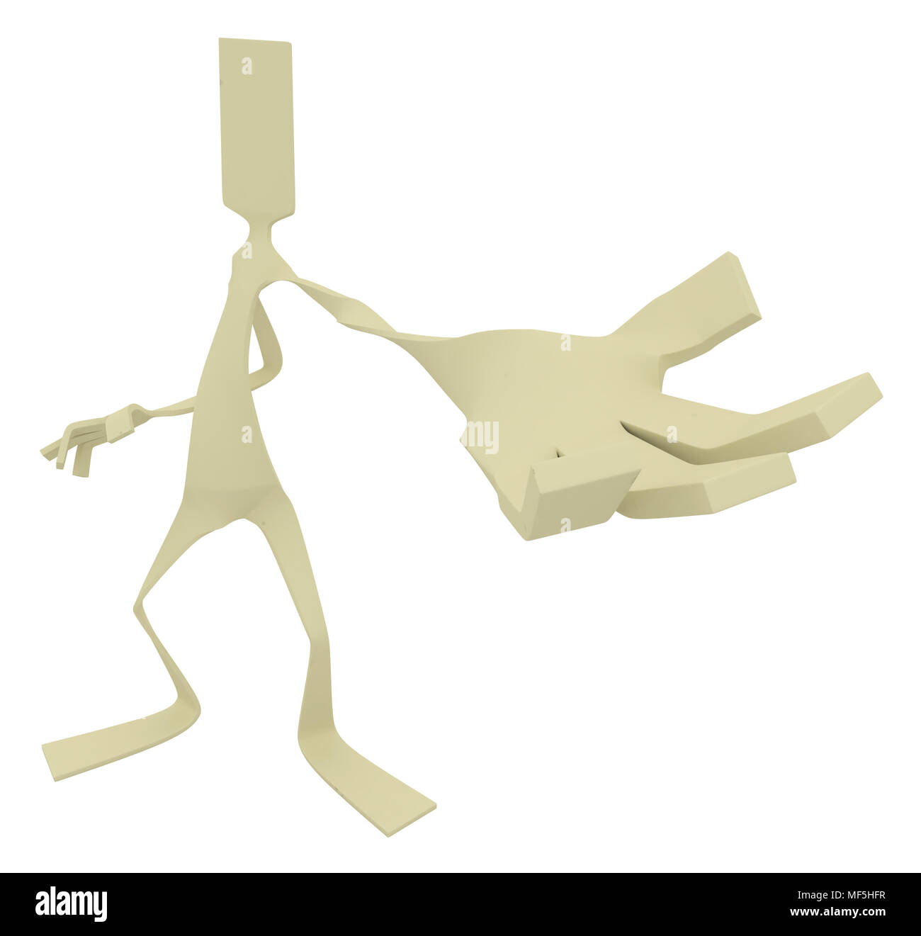 Flat 3d cartoon figure, isolated Stock Photo - Alamy