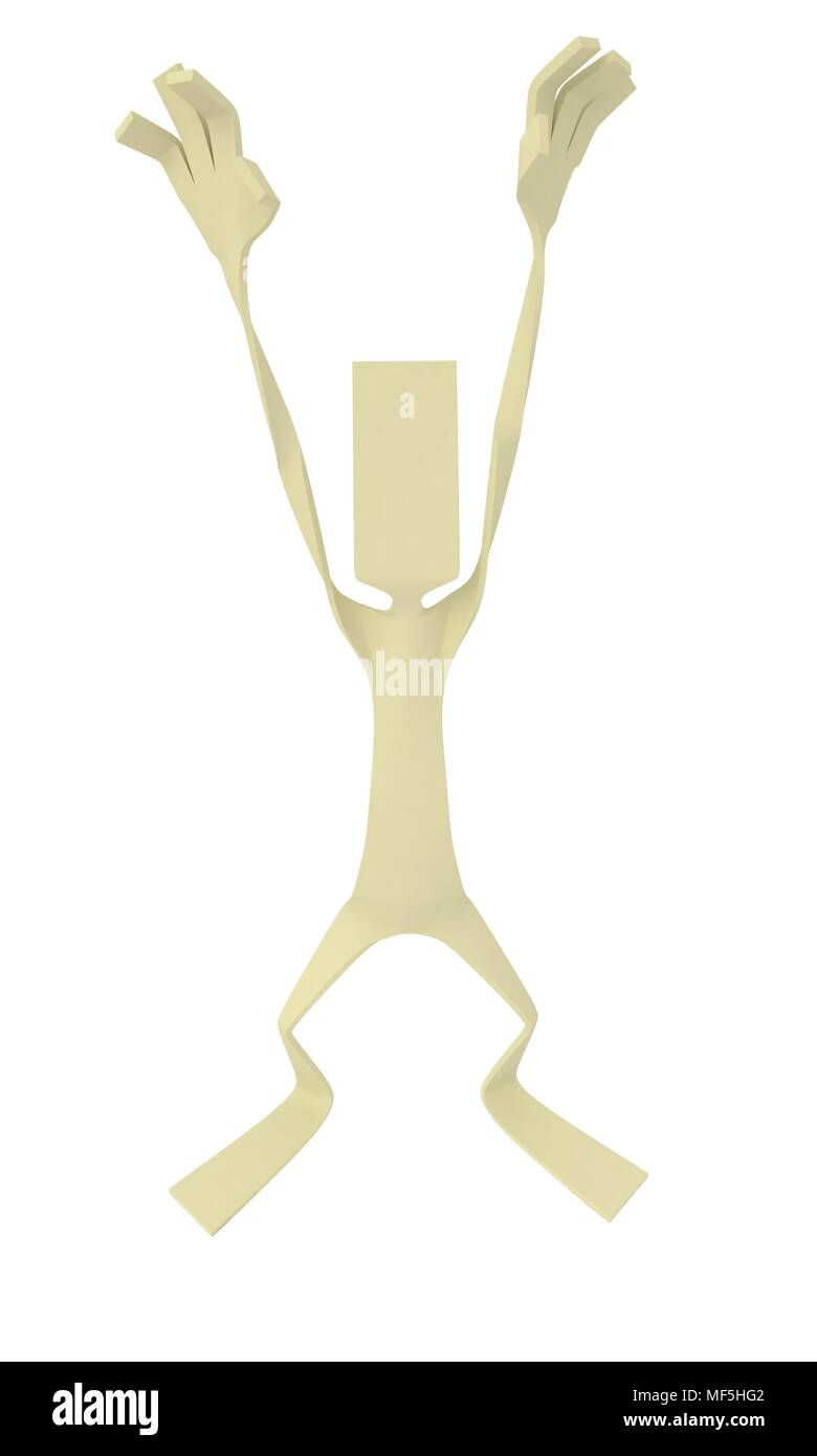 Flat 3d cartoon figure, isolated Stock Photo - Alamy