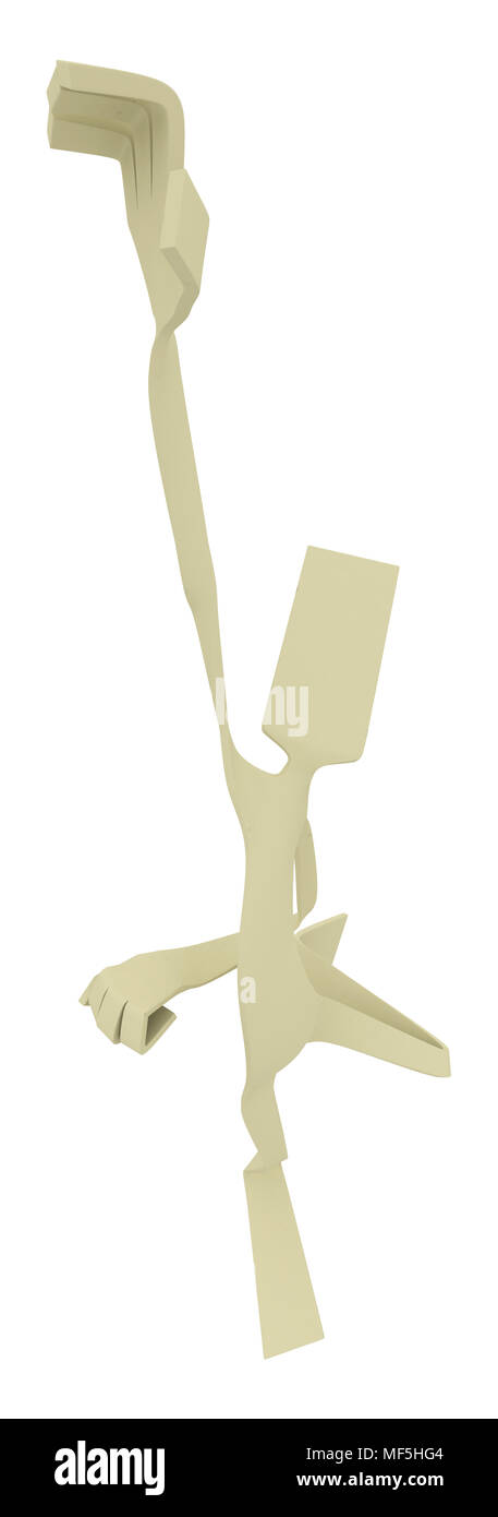 Flat 3d cartoon figure, isolated Stock Photo - Alamy