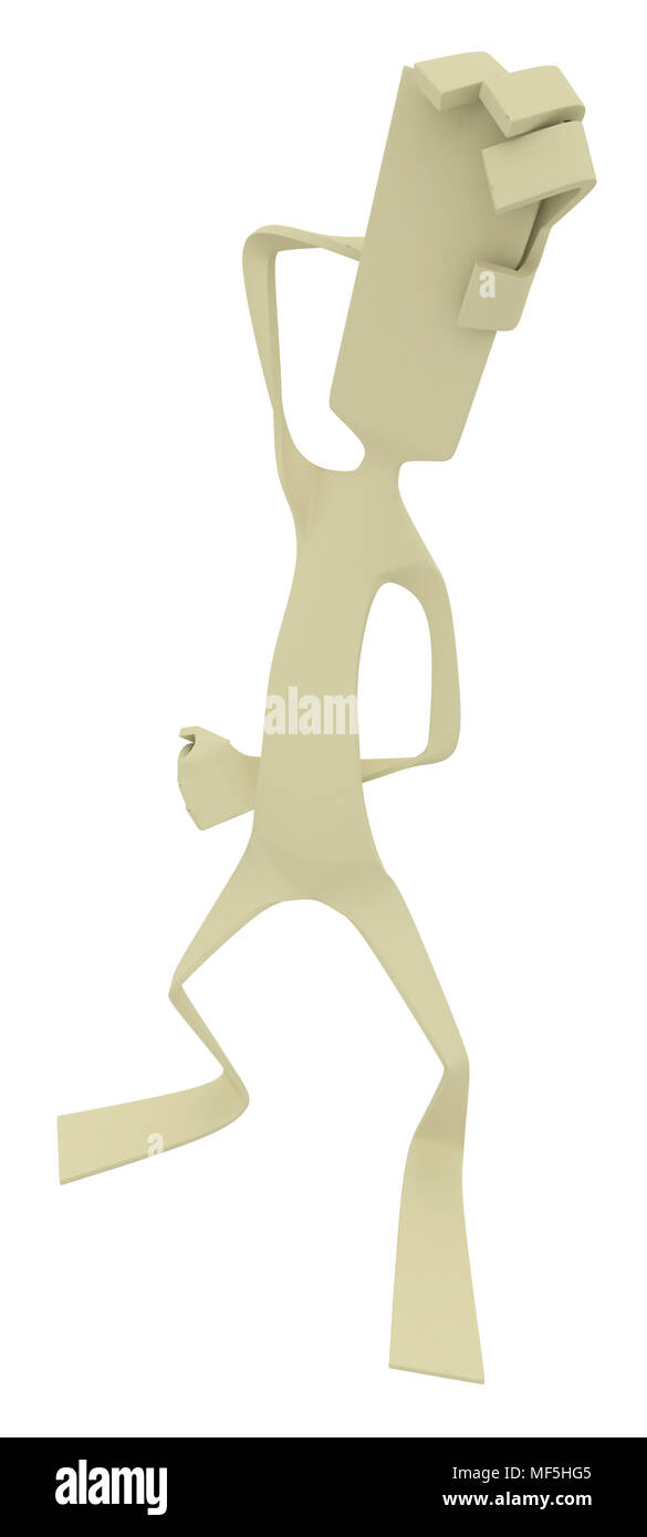 Flat 3d cartoon figure, isolated Stock Photo - Alamy