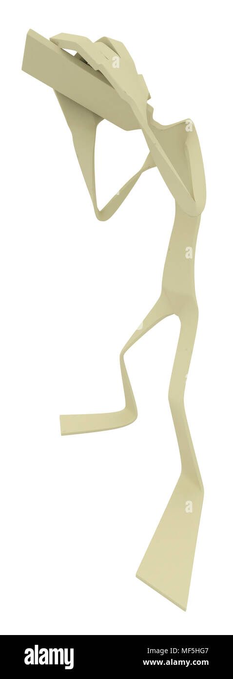 Flat 3d cartoon figure, isolated Stock Photo - Alamy