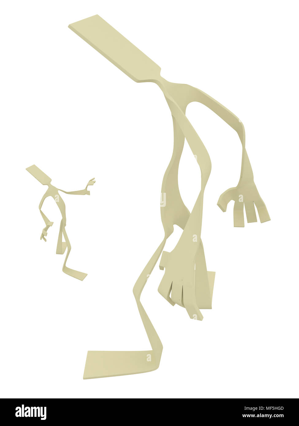 Flat 3d cartoon figure, isolated Stock Photo - Alamy