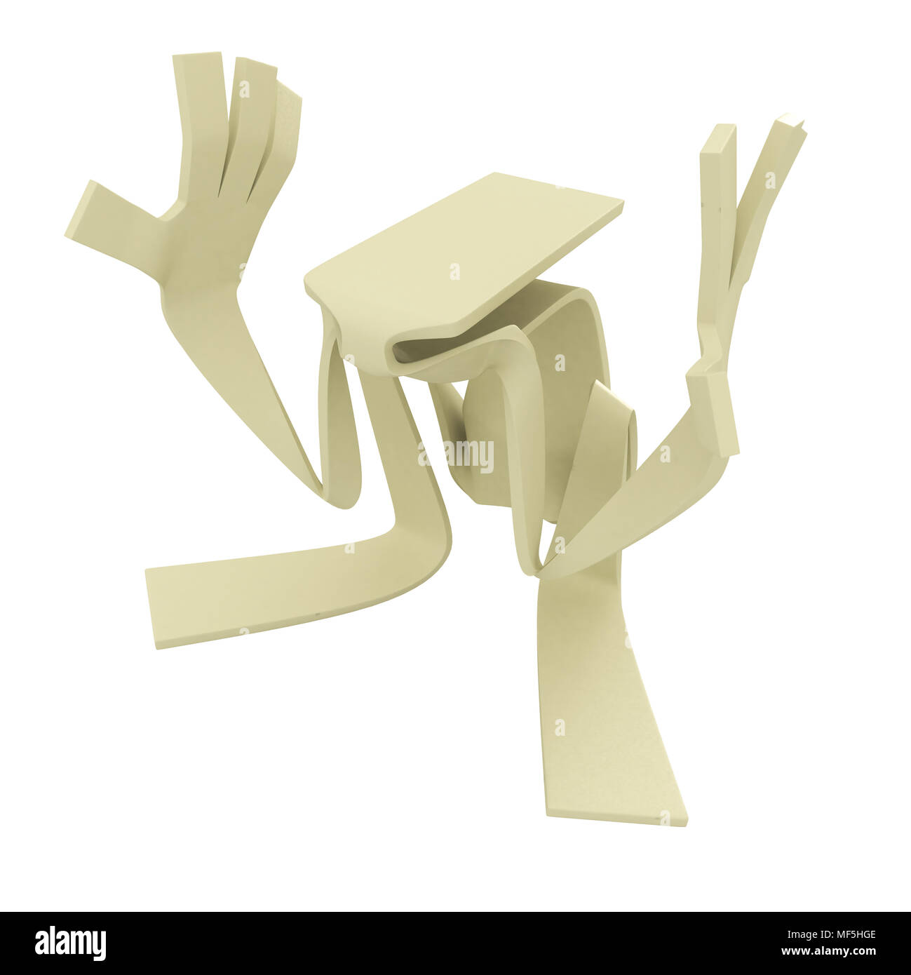 Flat 3d cartoon figure, isolated Stock Photo - Alamy