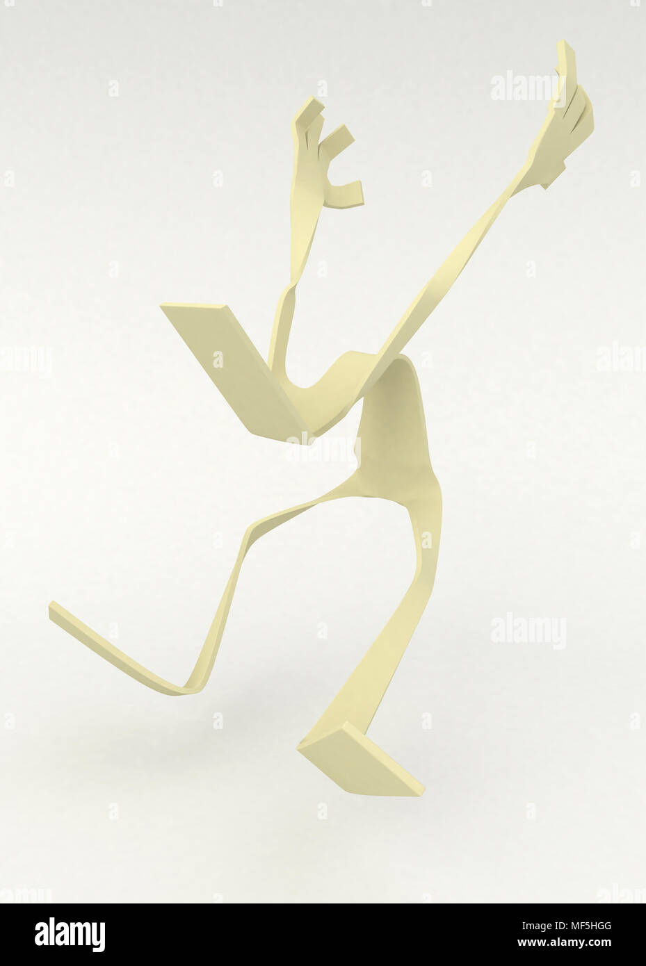 Flat 3d cartoon figure, isolated Stock Photo - Alamy