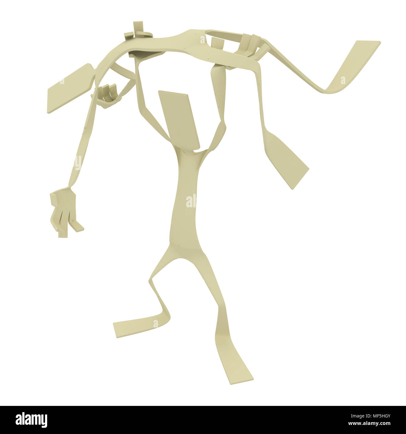 Flat 3d cartoon figure, isolated Stock Photo - Alamy