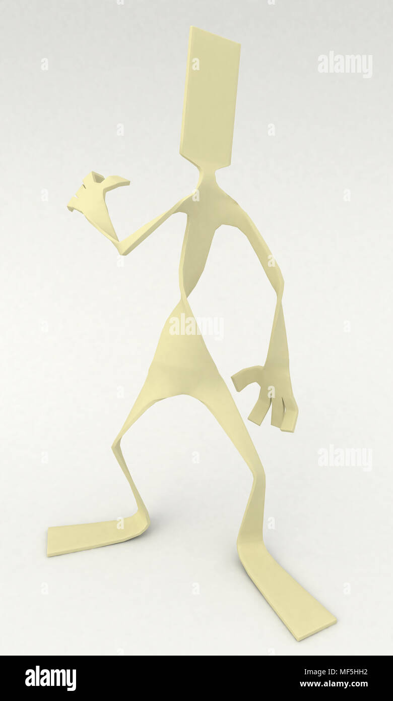 Flat 3d cartoon figure, isolated Stock Photo - Alamy
