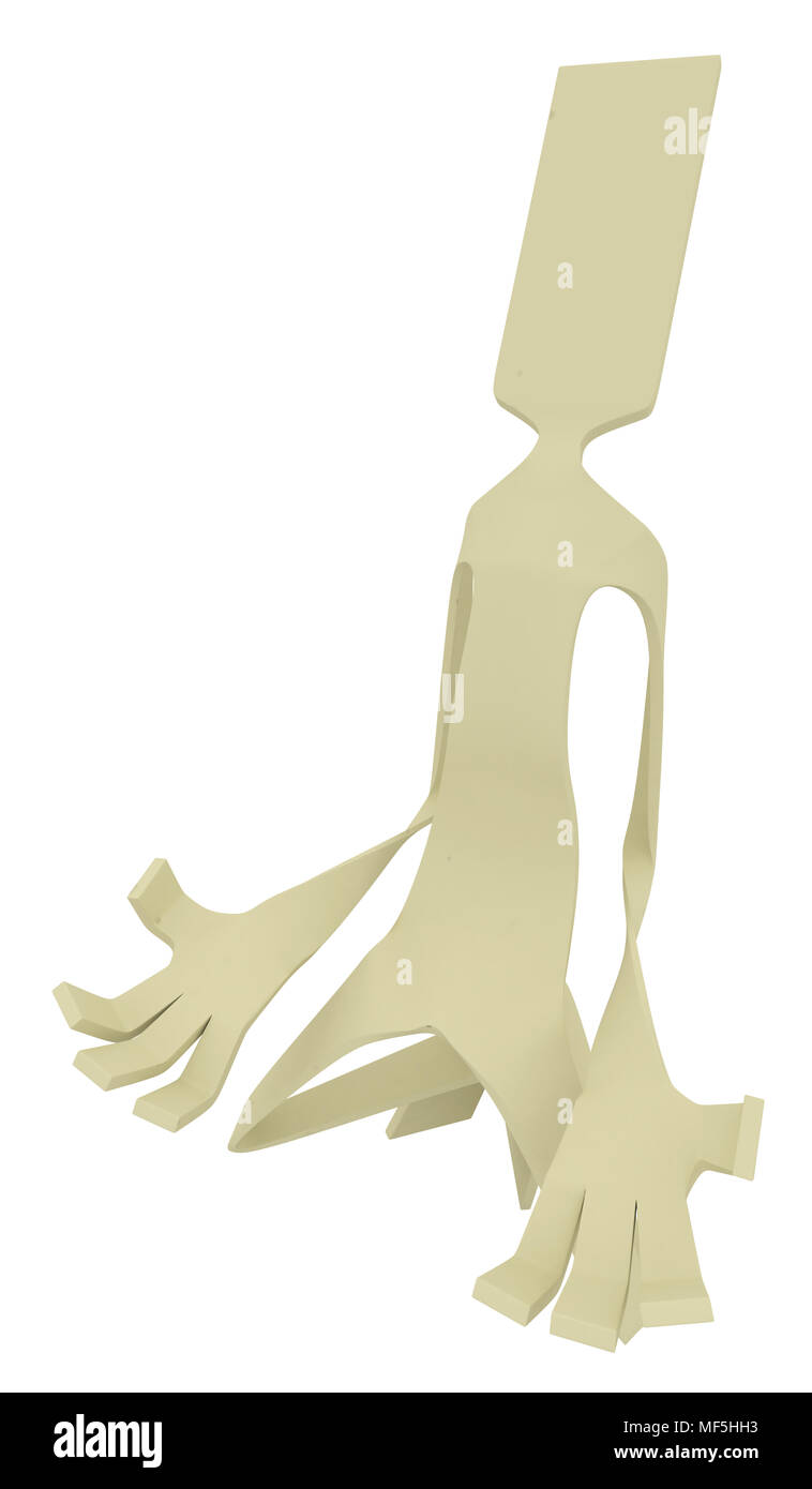 Flat 3d cartoon figure, isolated Stock Photo - Alamy