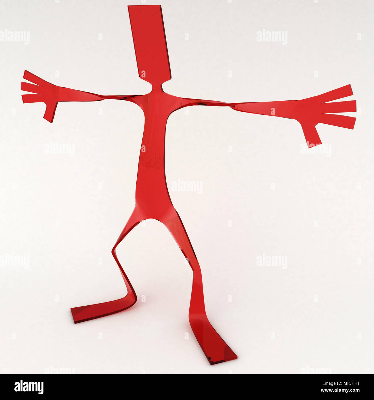 Flat 3d cartoon figure, isolated Stock Photo - Alamy