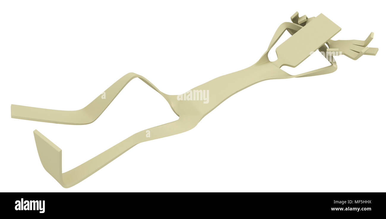 Flat 3d cartoon figure, isolated Stock Photo - Alamy