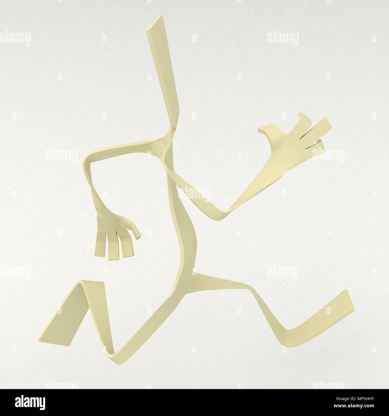 Flat 3d cartoon figure, isolated Stock Photo - Alamy