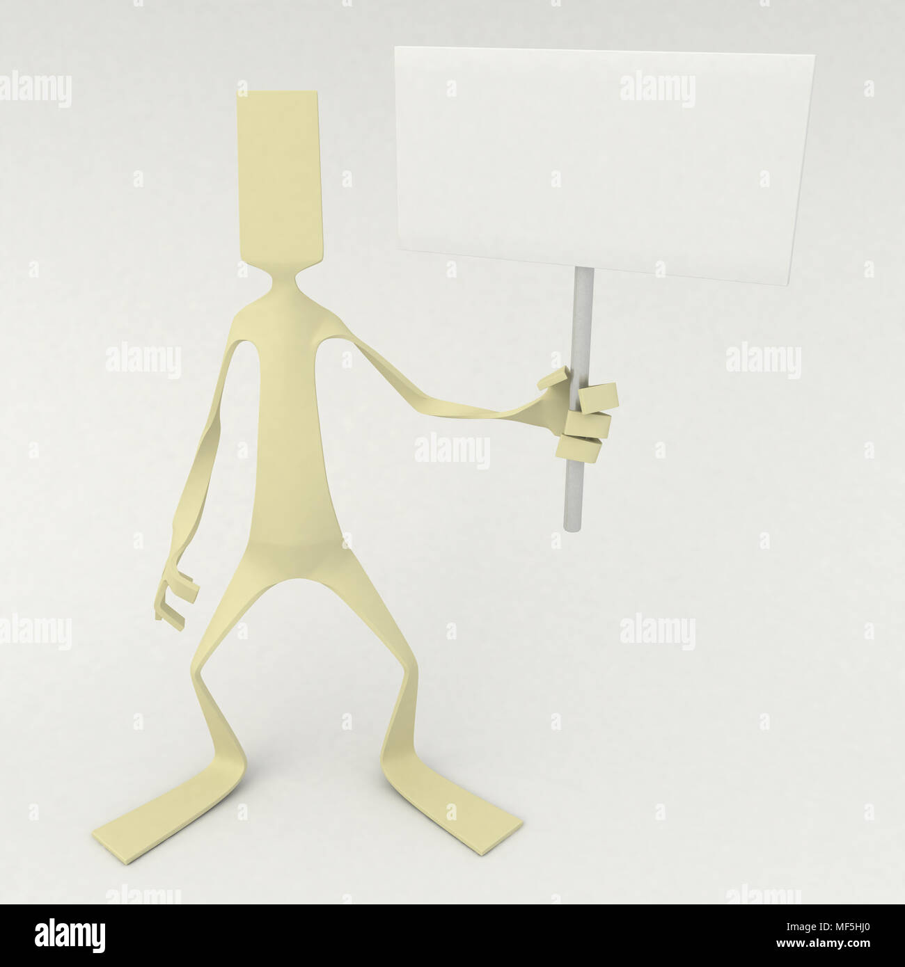 Flat 3d cartoon figure, isolated Stock Photo - Alamy