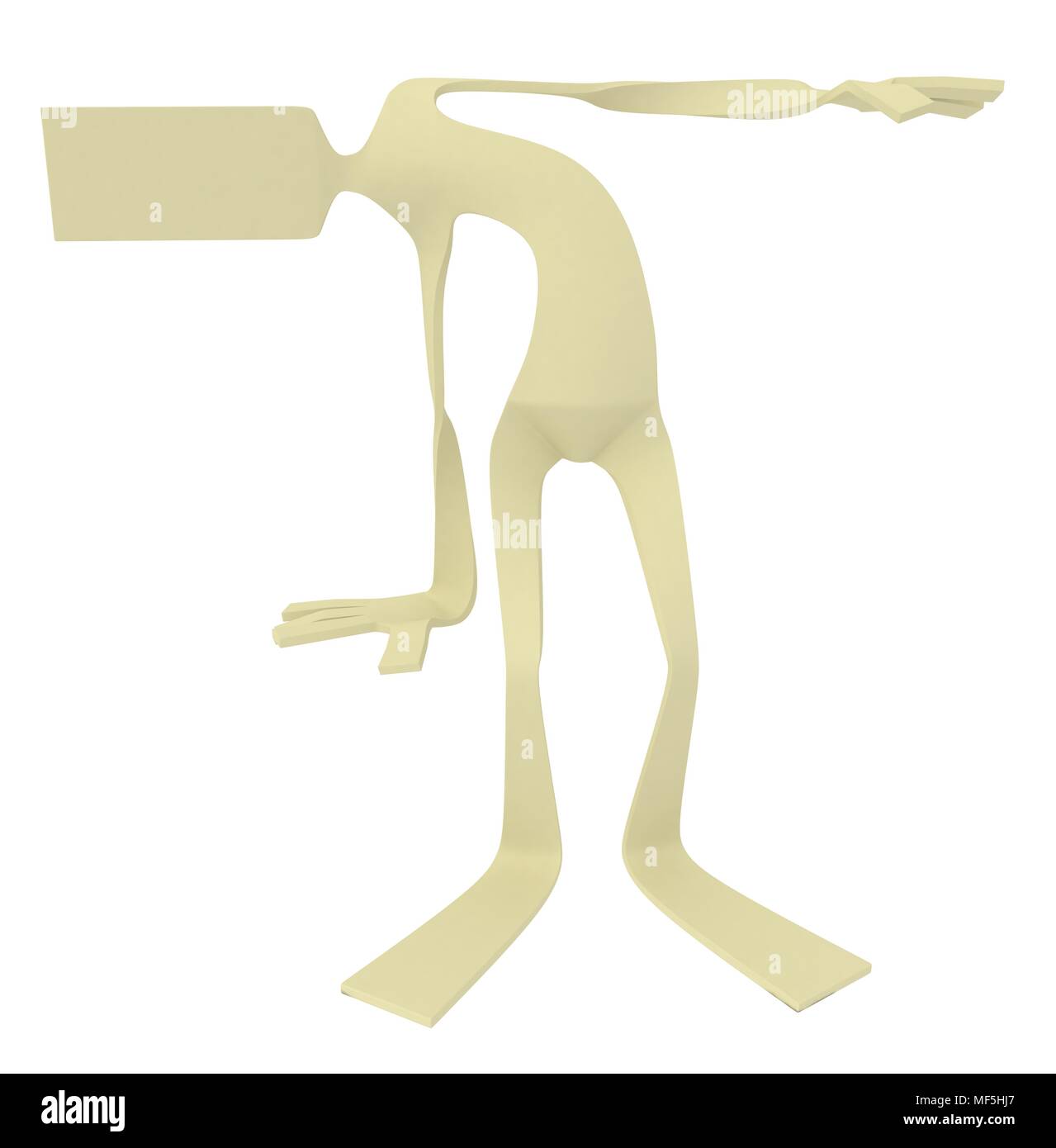 Flat 3d cartoon figure, isolated Stock Photo - Alamy