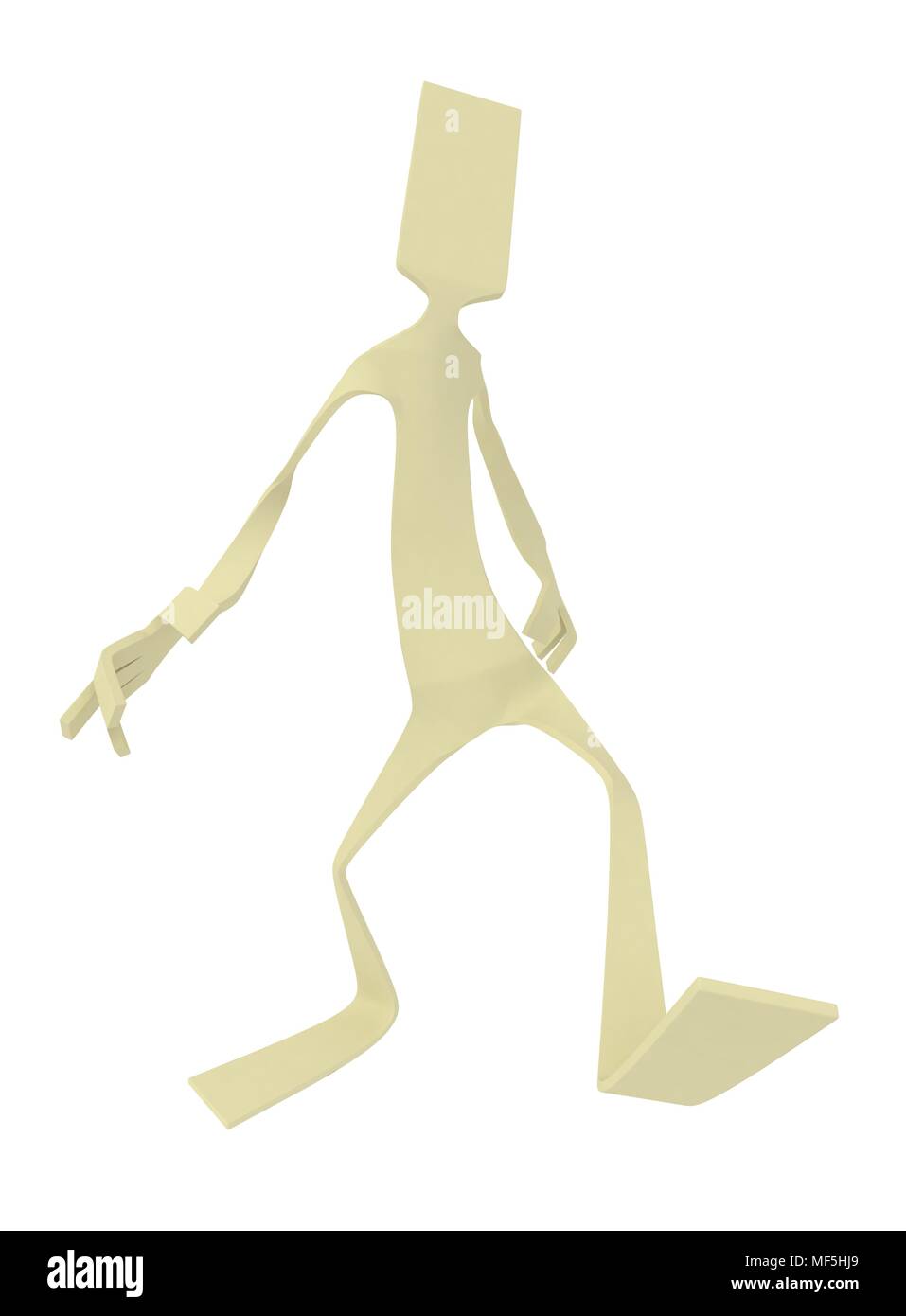 Flat 3d cartoon figure, isolated Stock Photo - Alamy