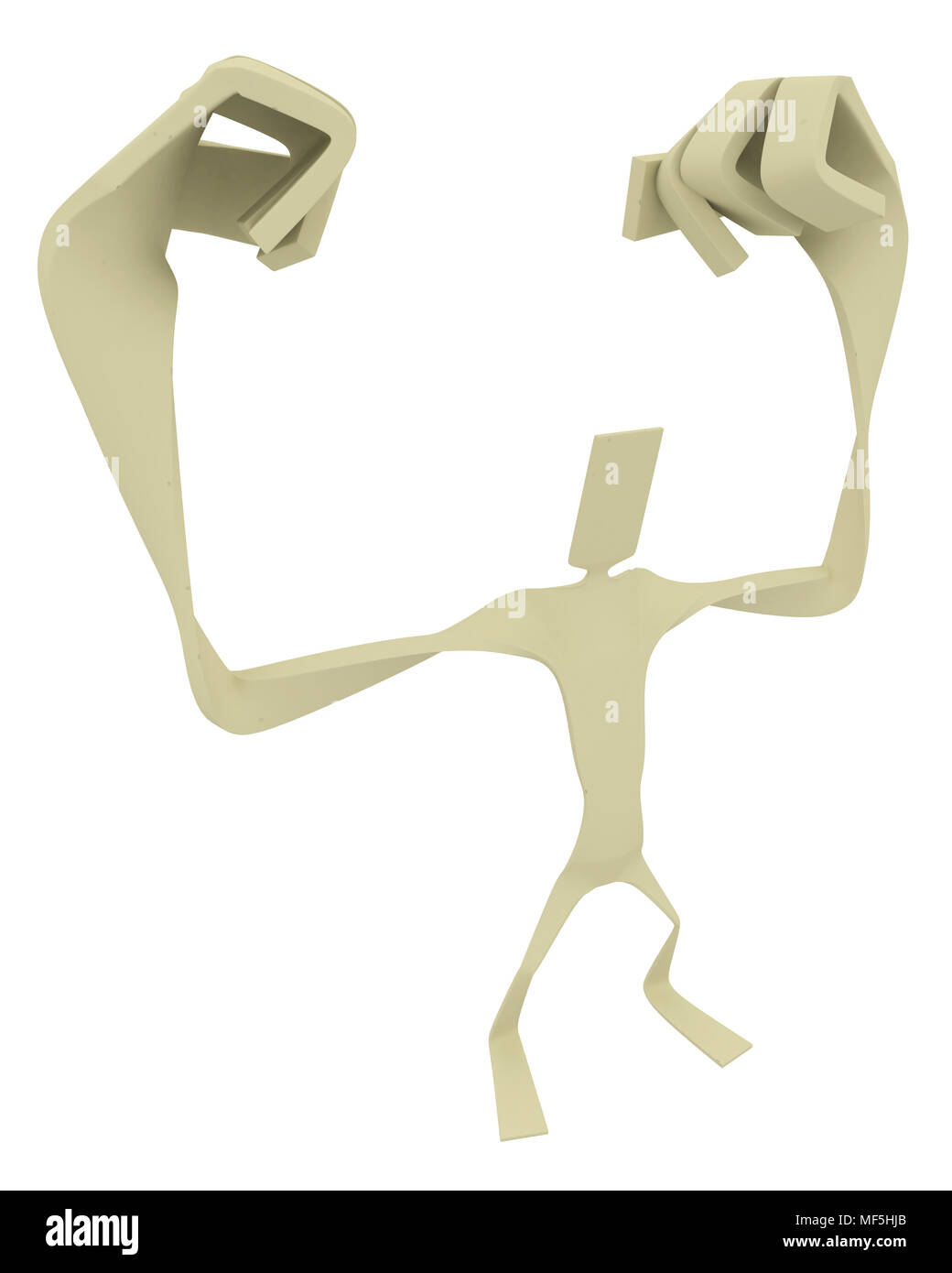 Flat 3d cartoon figure, isolated Stock Photo - Alamy