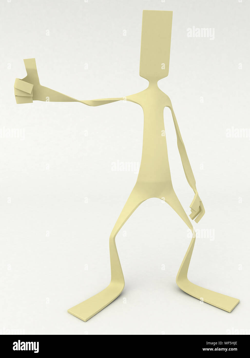 Flat 3d cartoon figure, isolated Stock Photo - Alamy