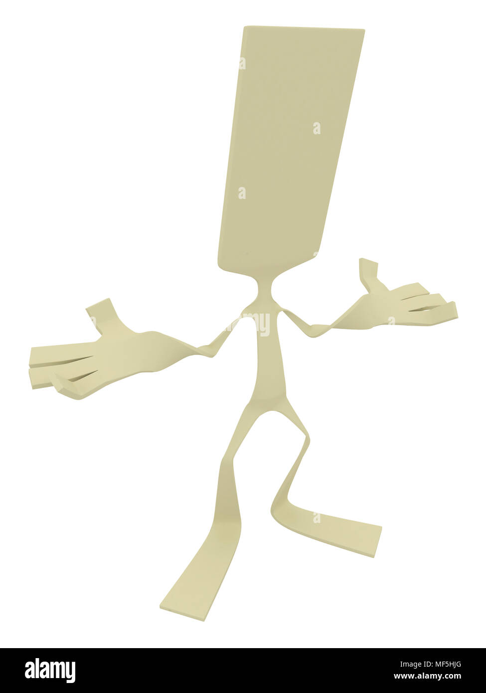 Flat 3d cartoon figure, isolated Stock Photo - Alamy