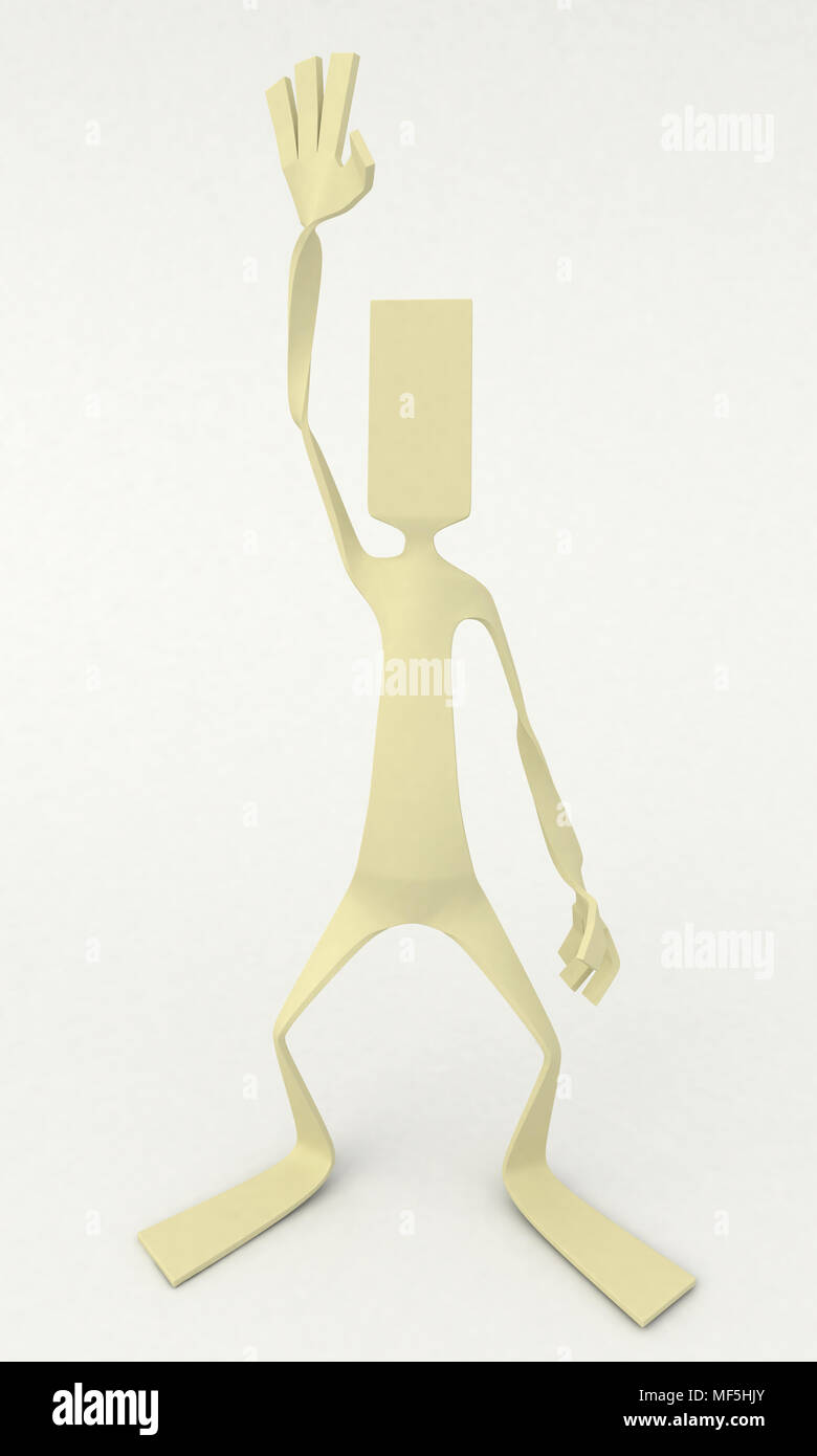 Flat 3d cartoon figure, isolated Stock Photo - Alamy