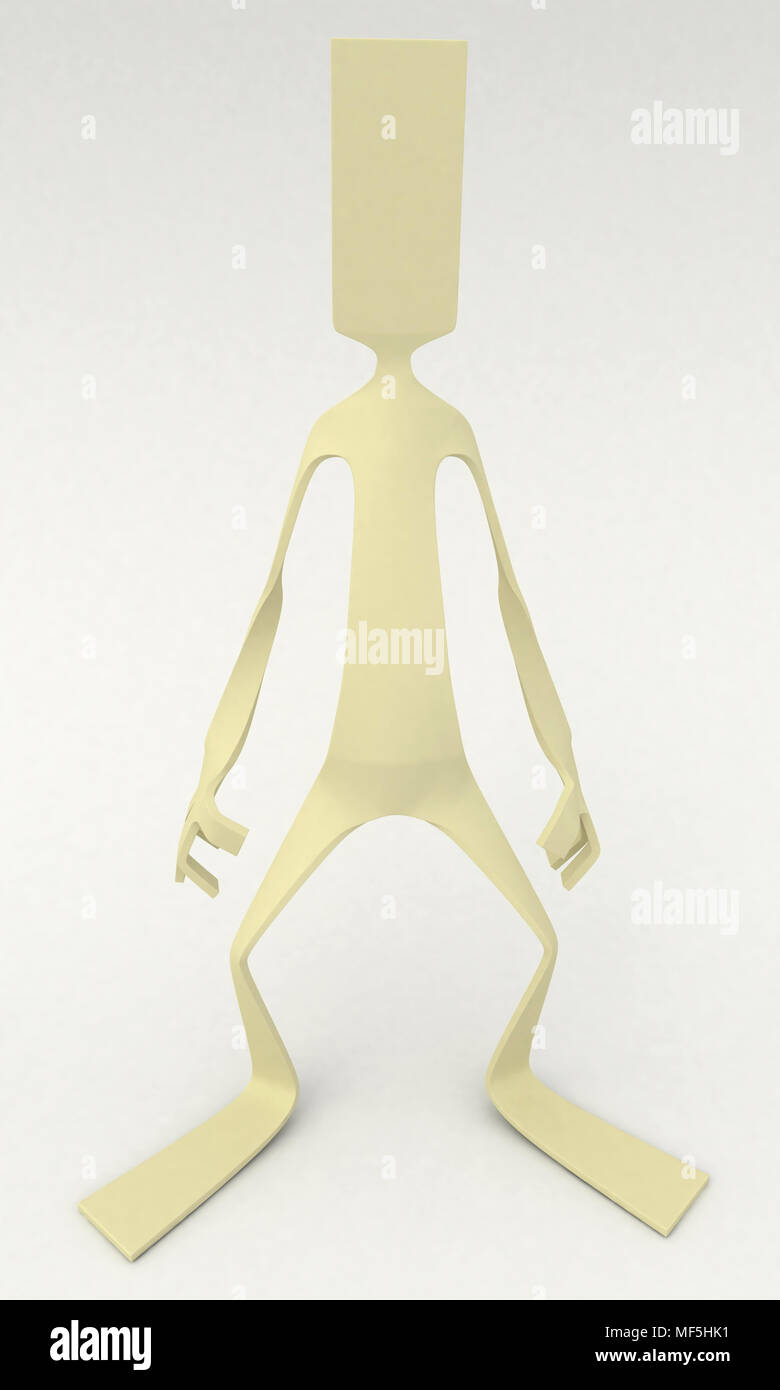 Flat 3d cartoon figure, isolated Stock Photo - Alamy