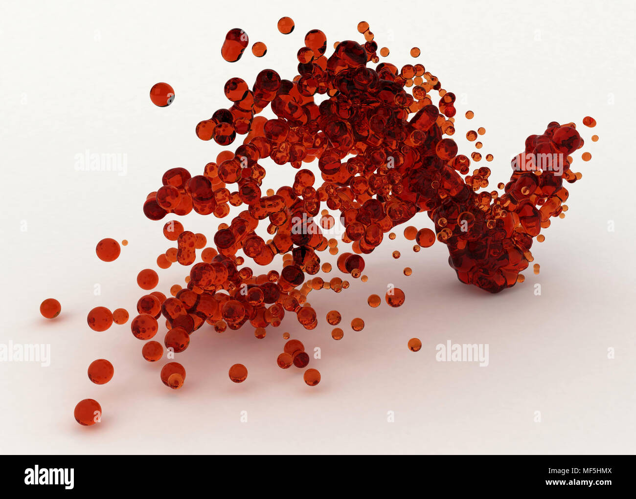 Colored 3d liquid stream, isolated Stock Photo - Alamy