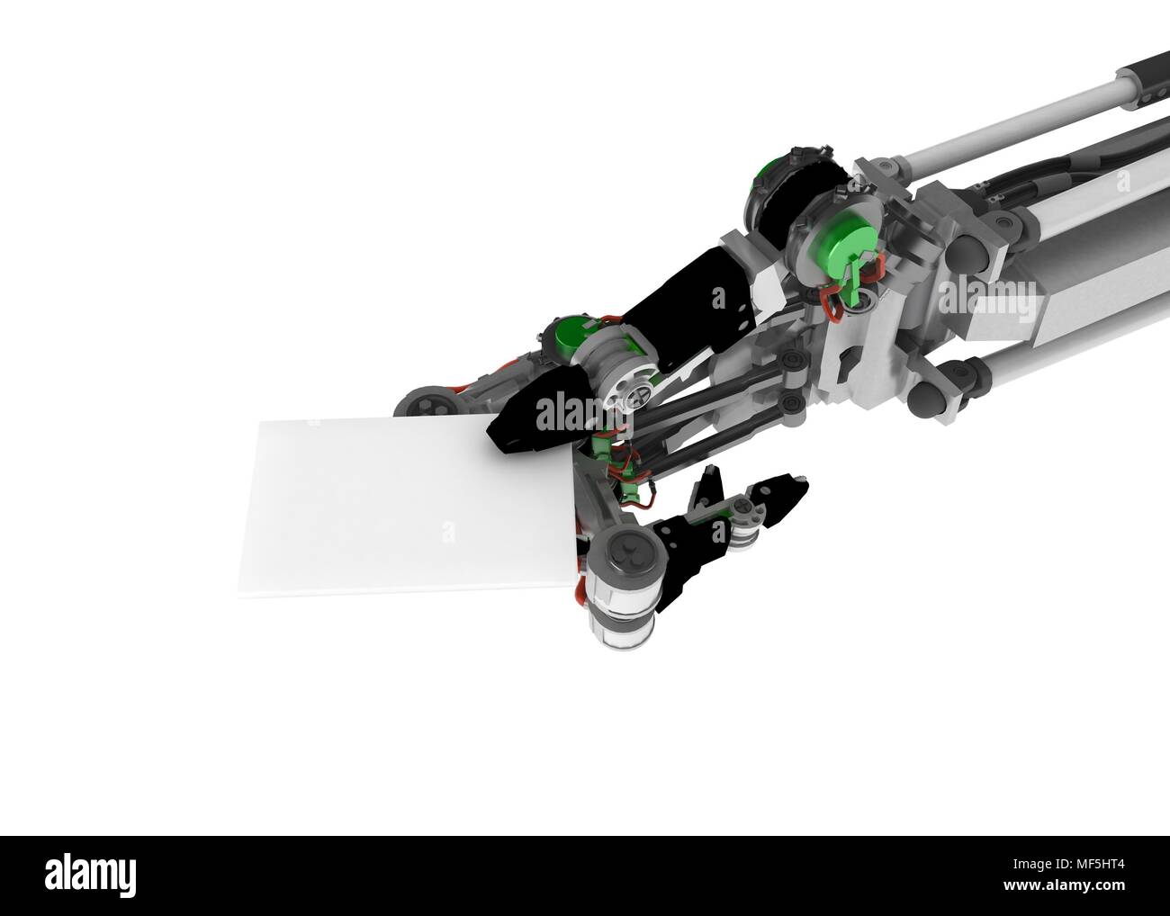 3d robotic hand, over white, isolated Stock Photo - Alamy