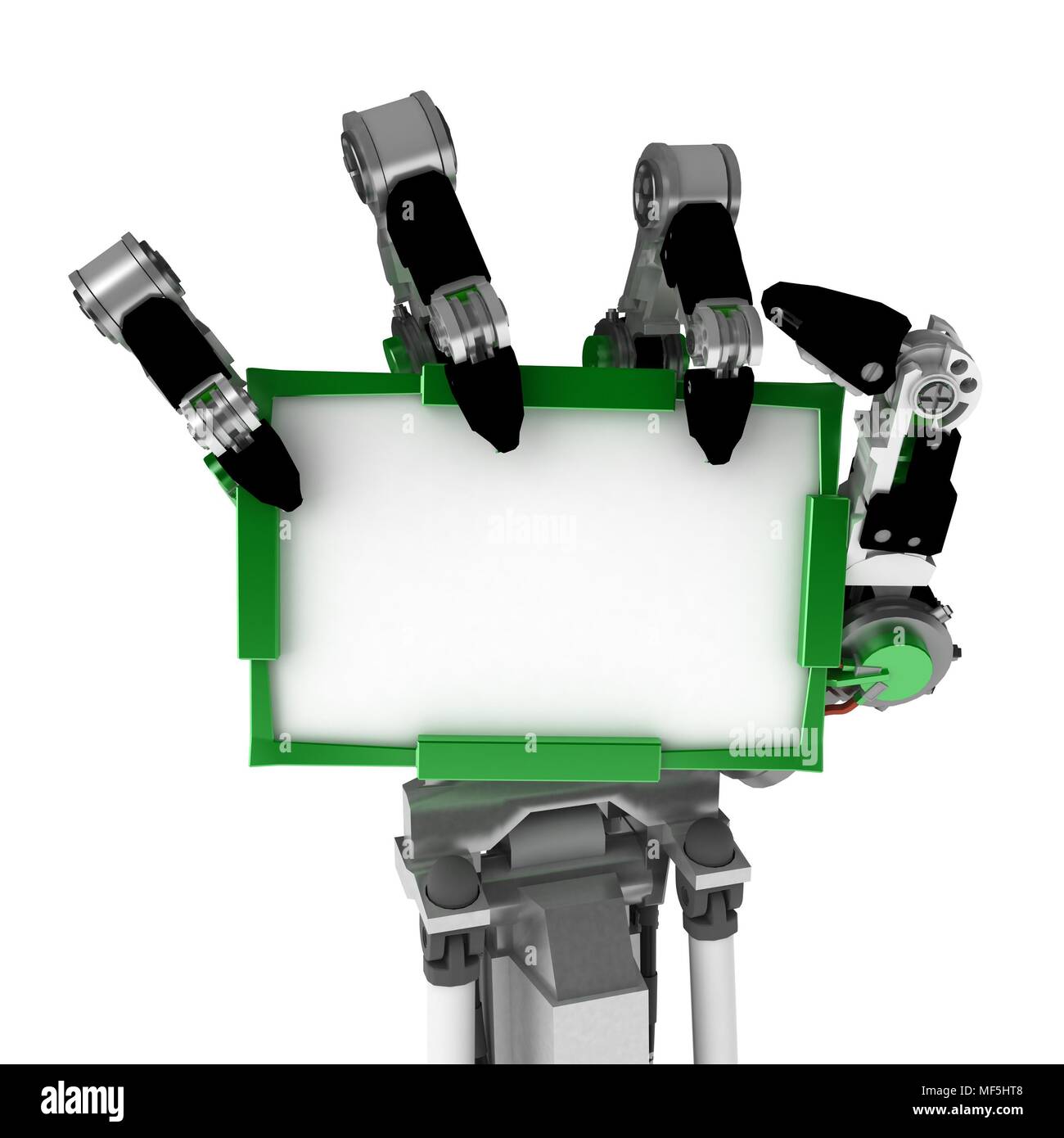3d robotic hand, over white, isolated Stock Photo - Alamy