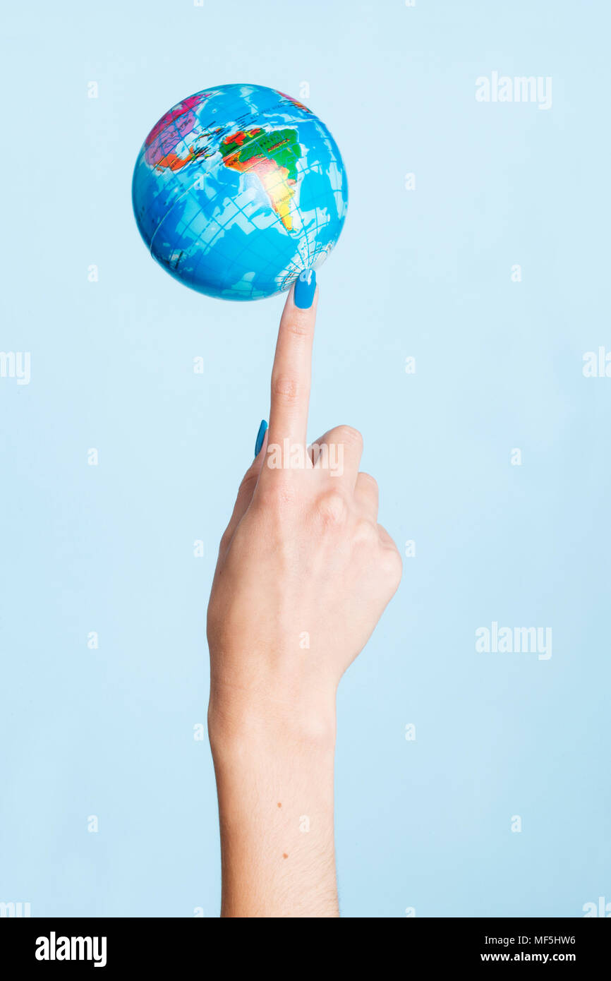 Turning globe hi-res stock photography and images - Alamy