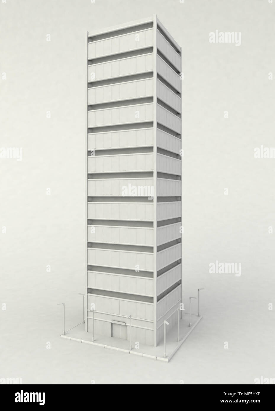Isolated 3d skyscraper model, vertical Stock Photo - Alamy