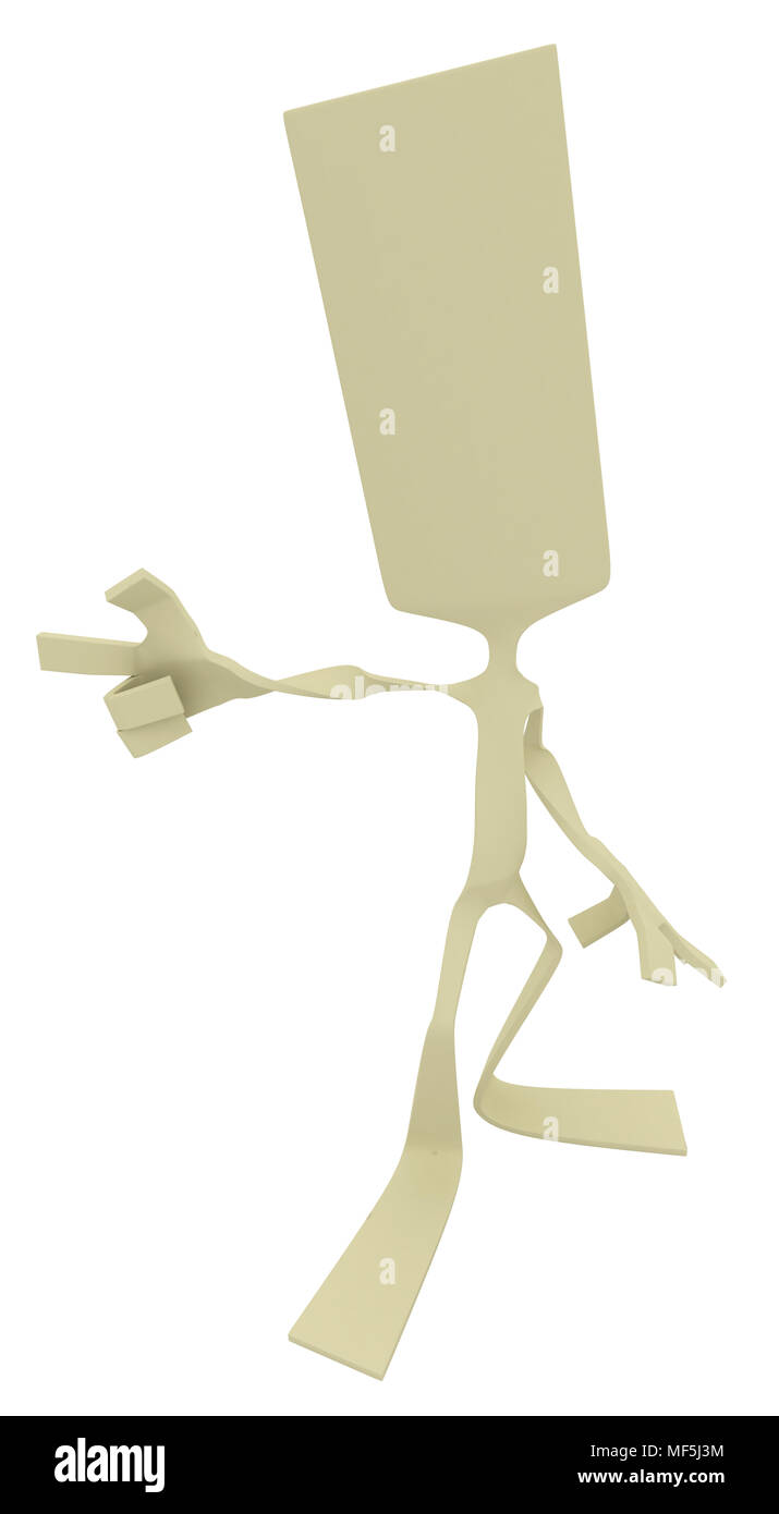 Flat 3d cartoon figure, isolated Stock Photo - Alamy