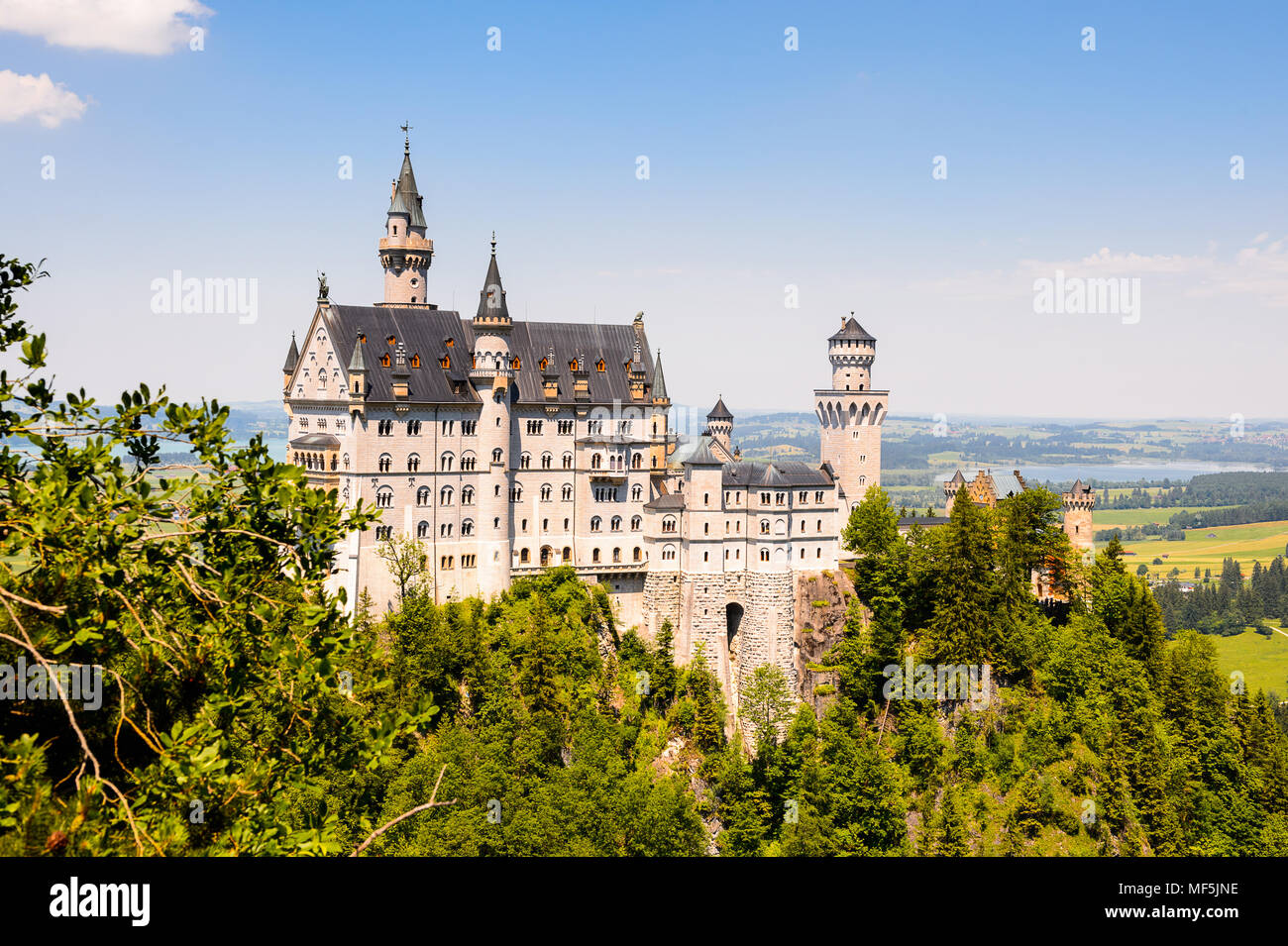 Neuschwanstein Castle, Fairytale castle in Bavaria, Germany Stock Photo ...